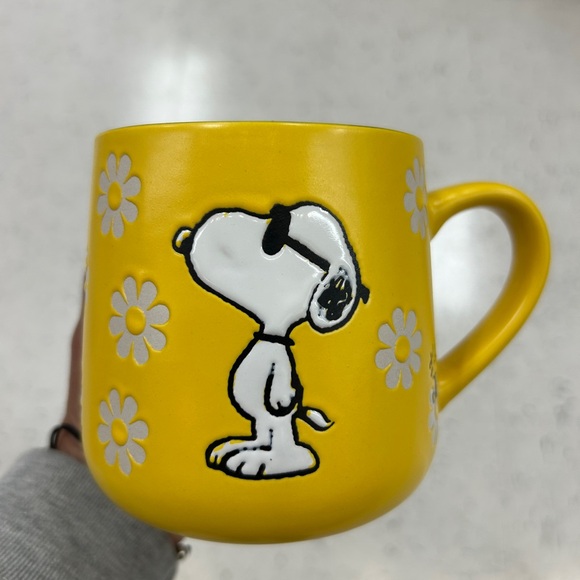 Rae Dunn | Art | Yellow Snoopy Mug With Daisies | Poshmark